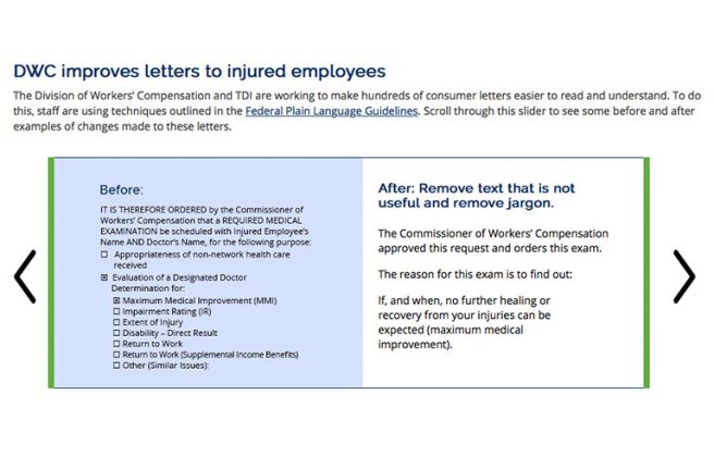 Texas workers’ compensation letters now easier to read | 2017-06-16