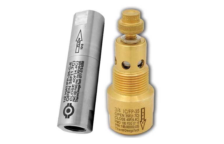 Thermostatic freeze protection valves