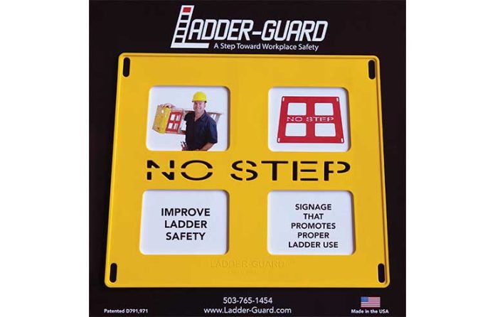 Top step ladder barrier