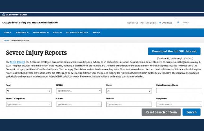 OSHA video gives demo of new Severe Injury Report dashboard