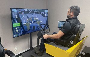 Simulator safety training for heavy equipment